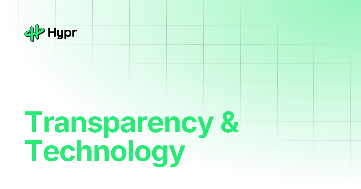 Transparency & Technology | Hypr.fund